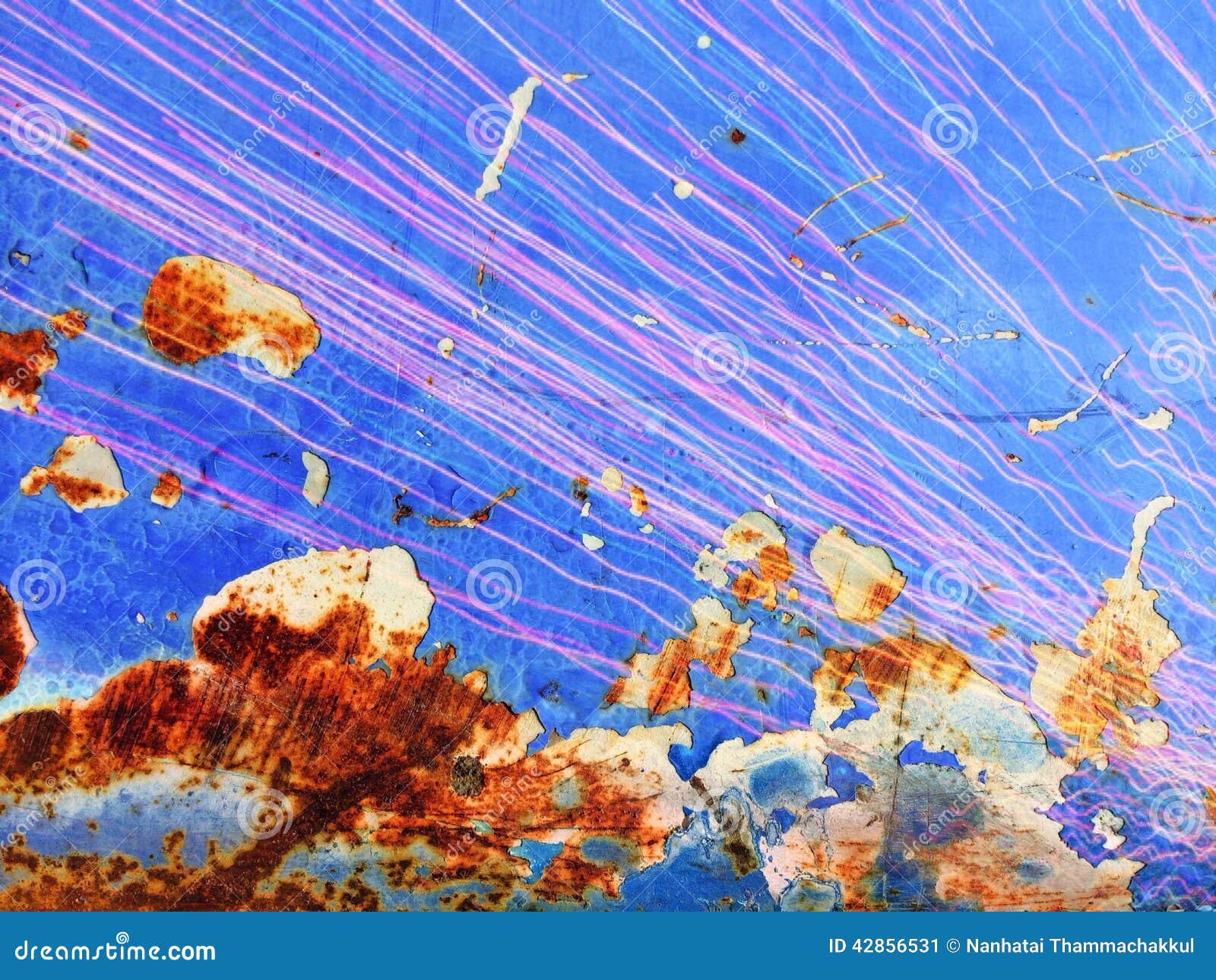 Rust on blue texture stock image. Image of blue, metal - 42856531