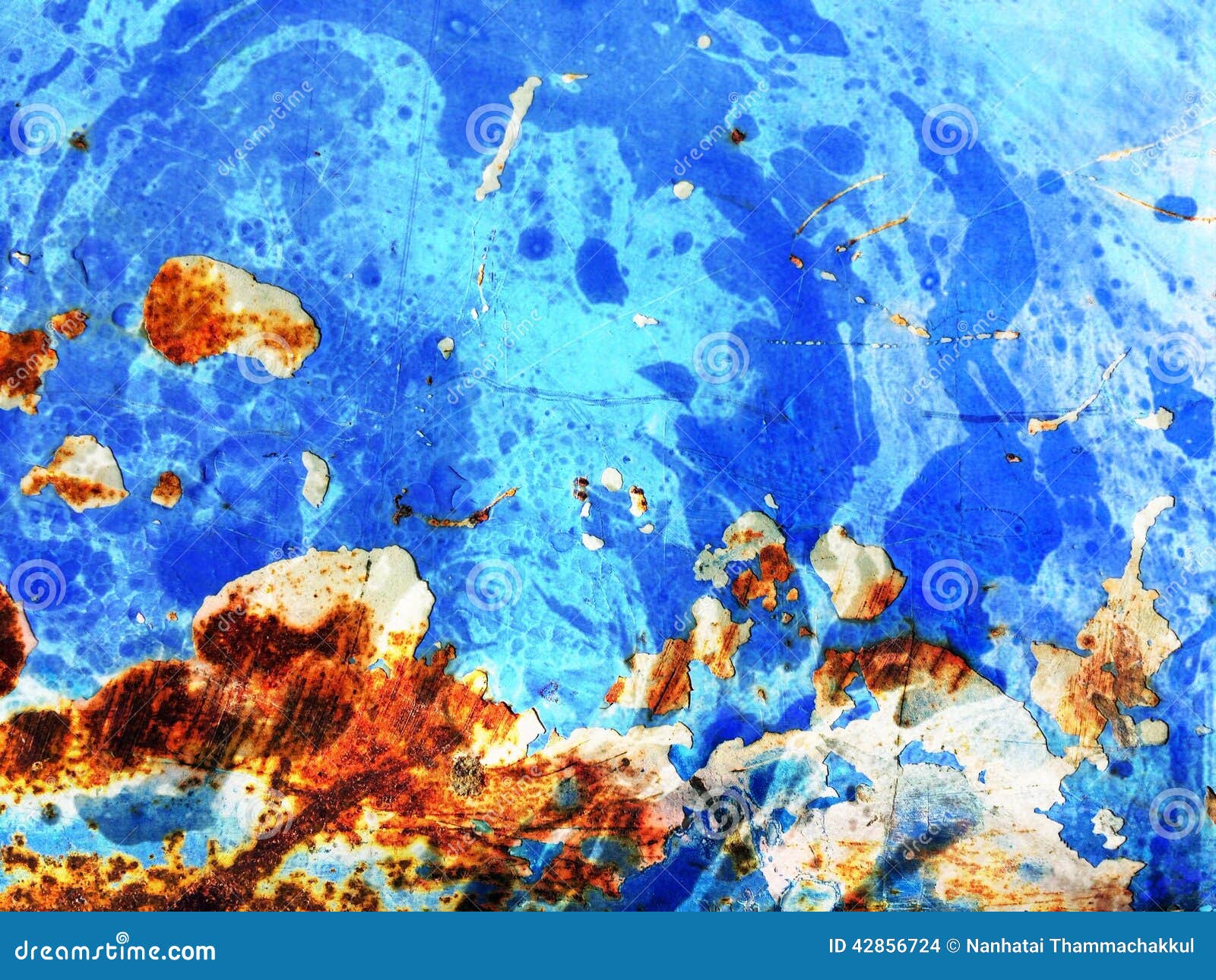 Rust on blue texture stock photo. Image of metal, texture - 42856724
