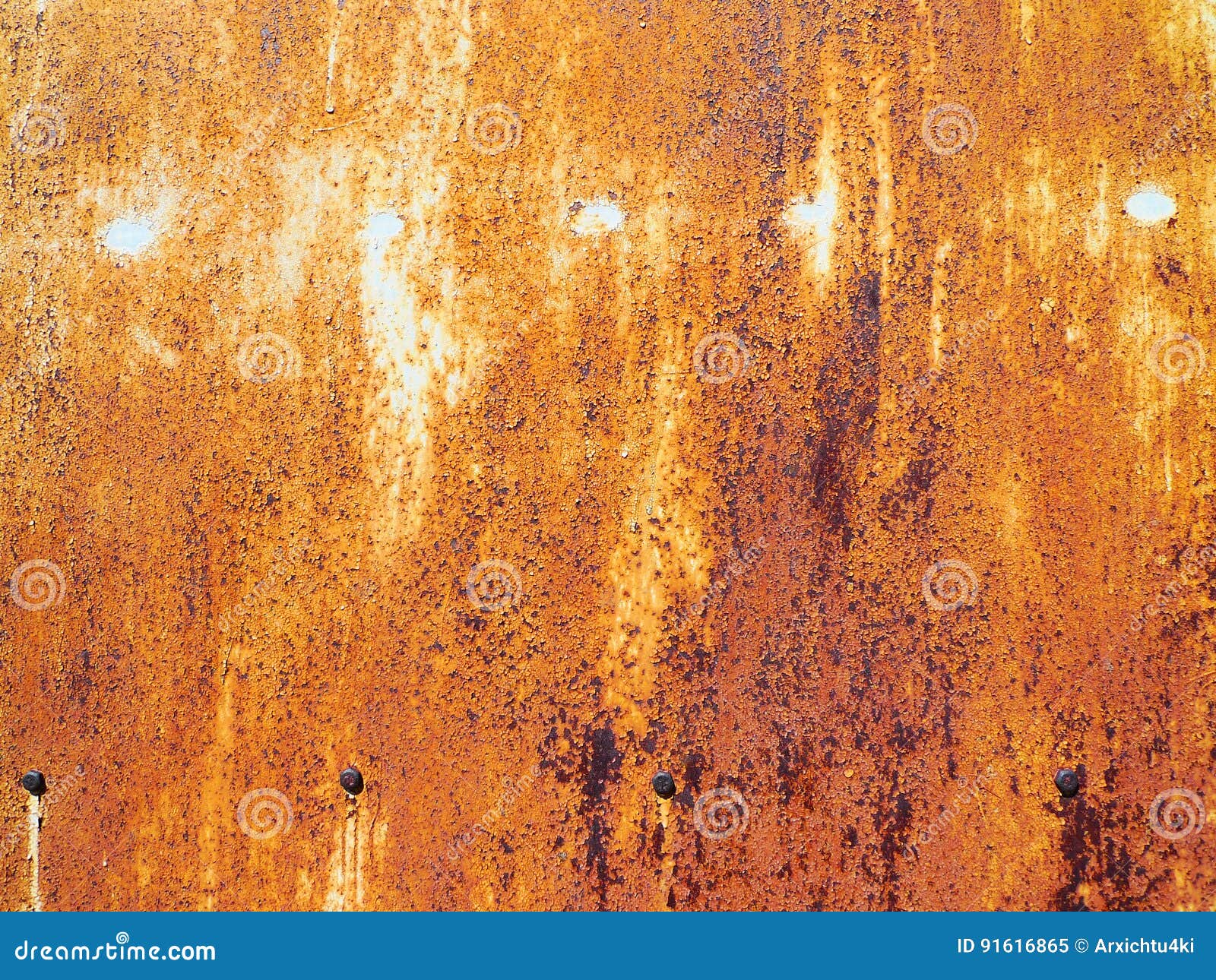 Rust on Brown Old Painted Metal. Stock Image - Image of craquelure ...