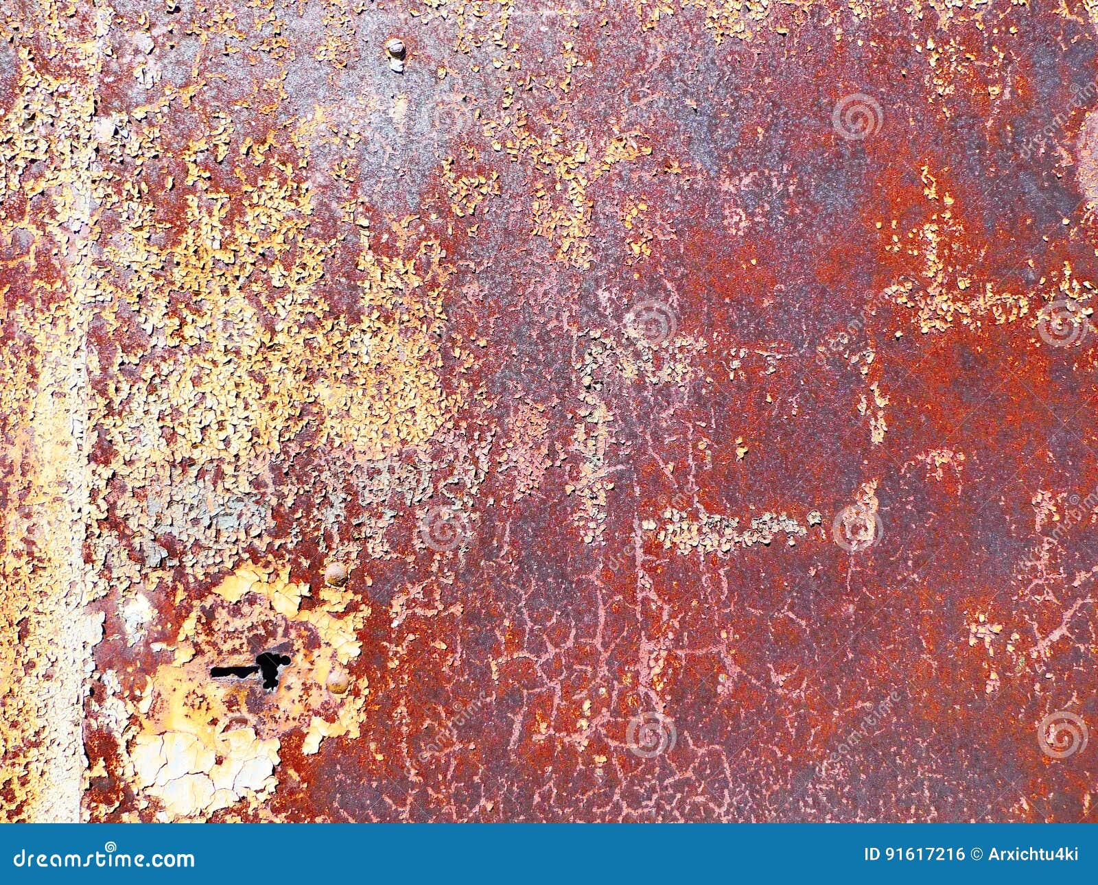 Rust on Brown Old Painted Metal. Stock Photo - Image of cracked, ageing ...