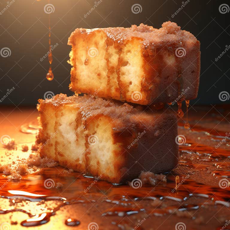 Rust Cake: a Deliciously Unique 3d Render Stock Illustration ...