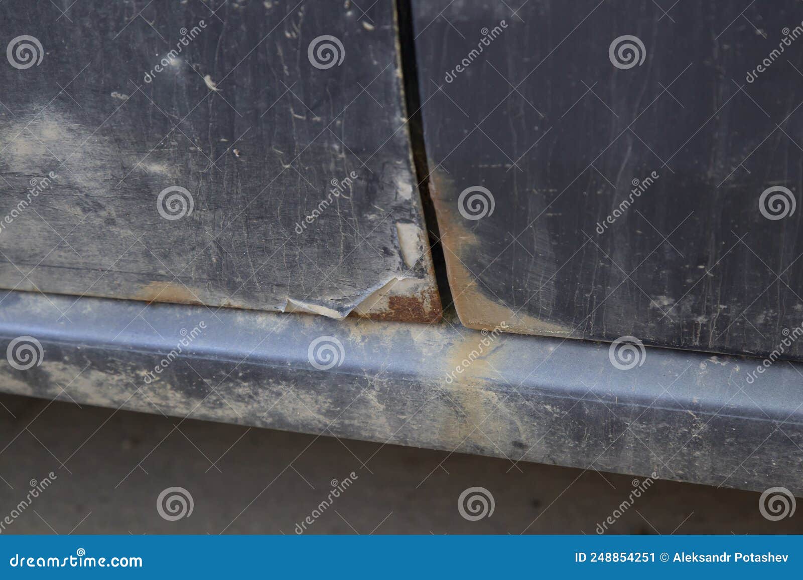 Rust on the Car Body.Car Body Repair Stock Image - Image of rusty ...