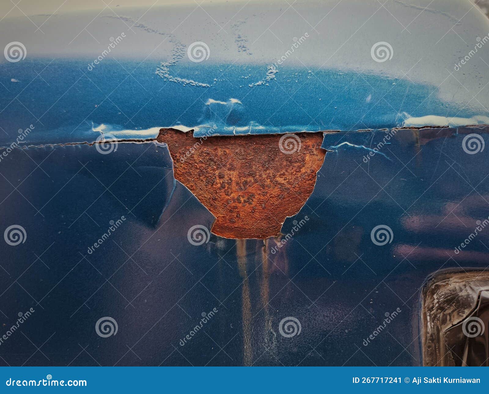 Rust on car bodypart stock image. Image of parts, paint - 267717241