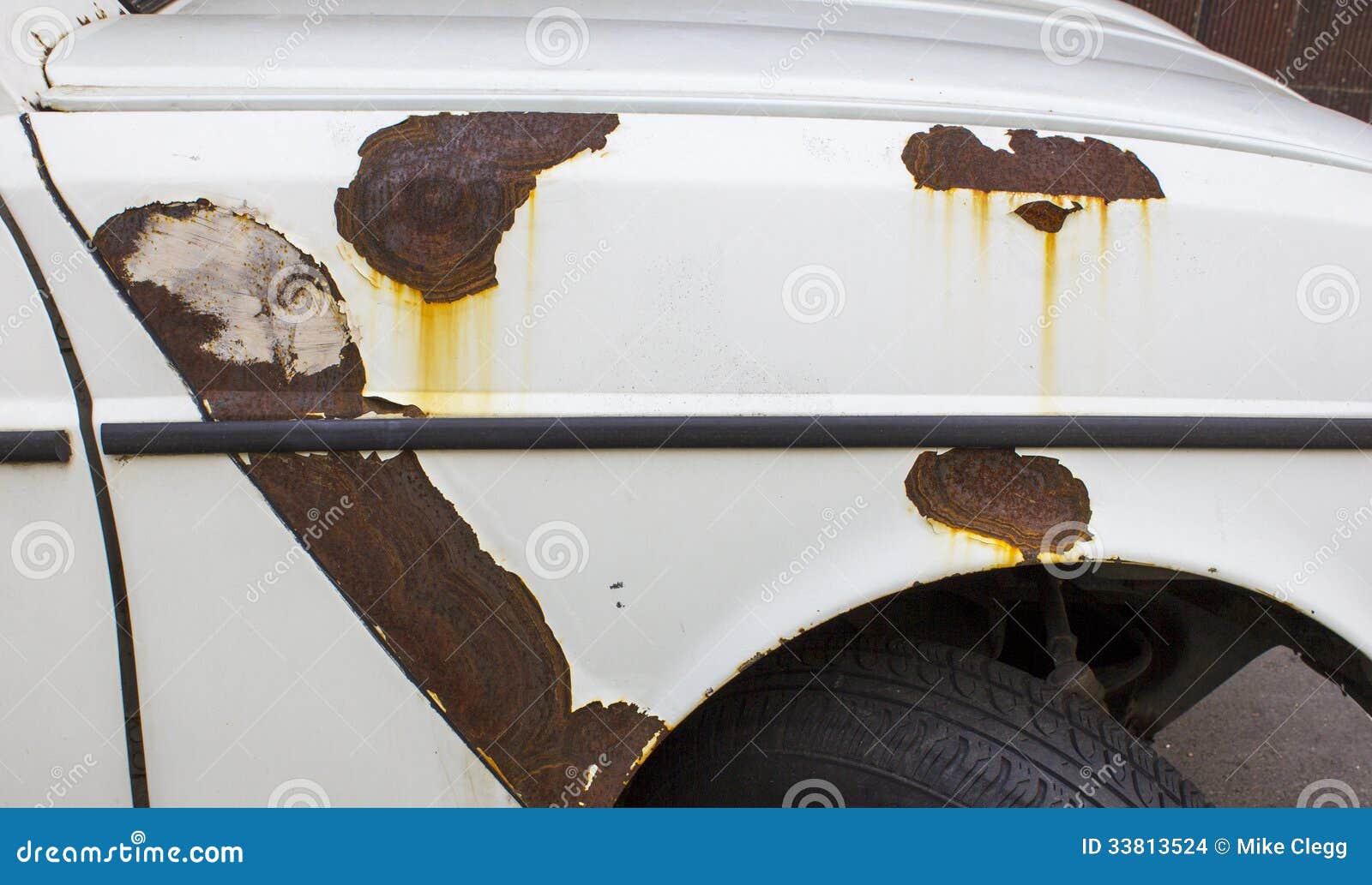 Rust on a car bonnet stock photo. Image of peeling, rust - 33813524