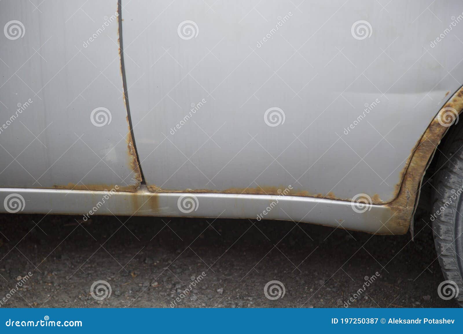 Rust on the Car. Metal Corrosion on an Old Car Stock Image - Image of ...