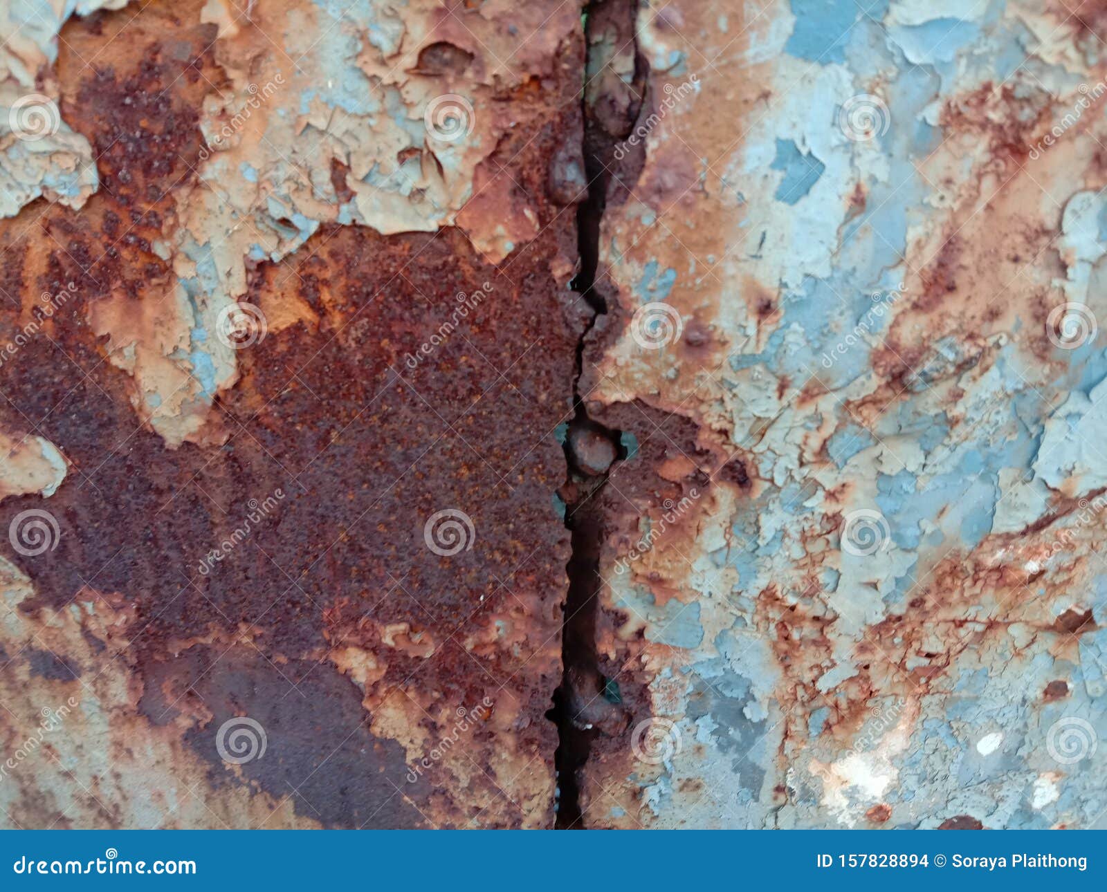 Rust is Caused by a Reaction between Oxygen and Iron. Stock Photo ...