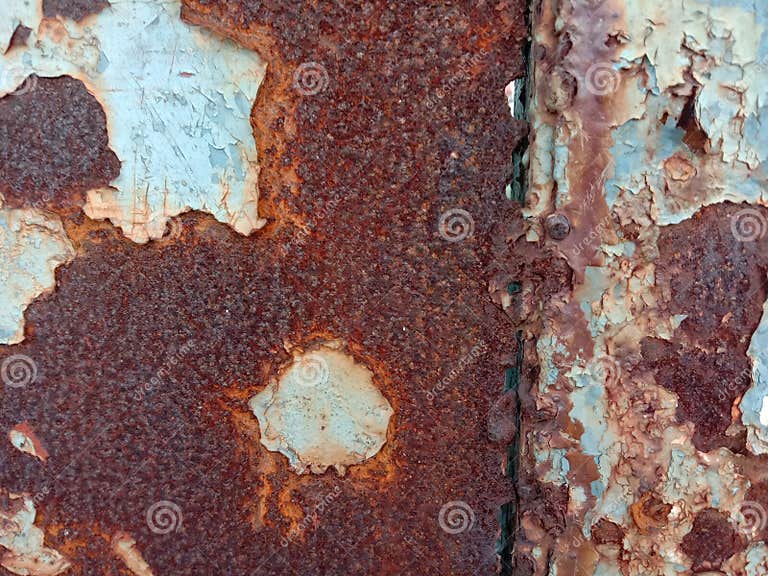 Rust is Caused by a Reaction between Oxygen and Iron. Stock Photo ...