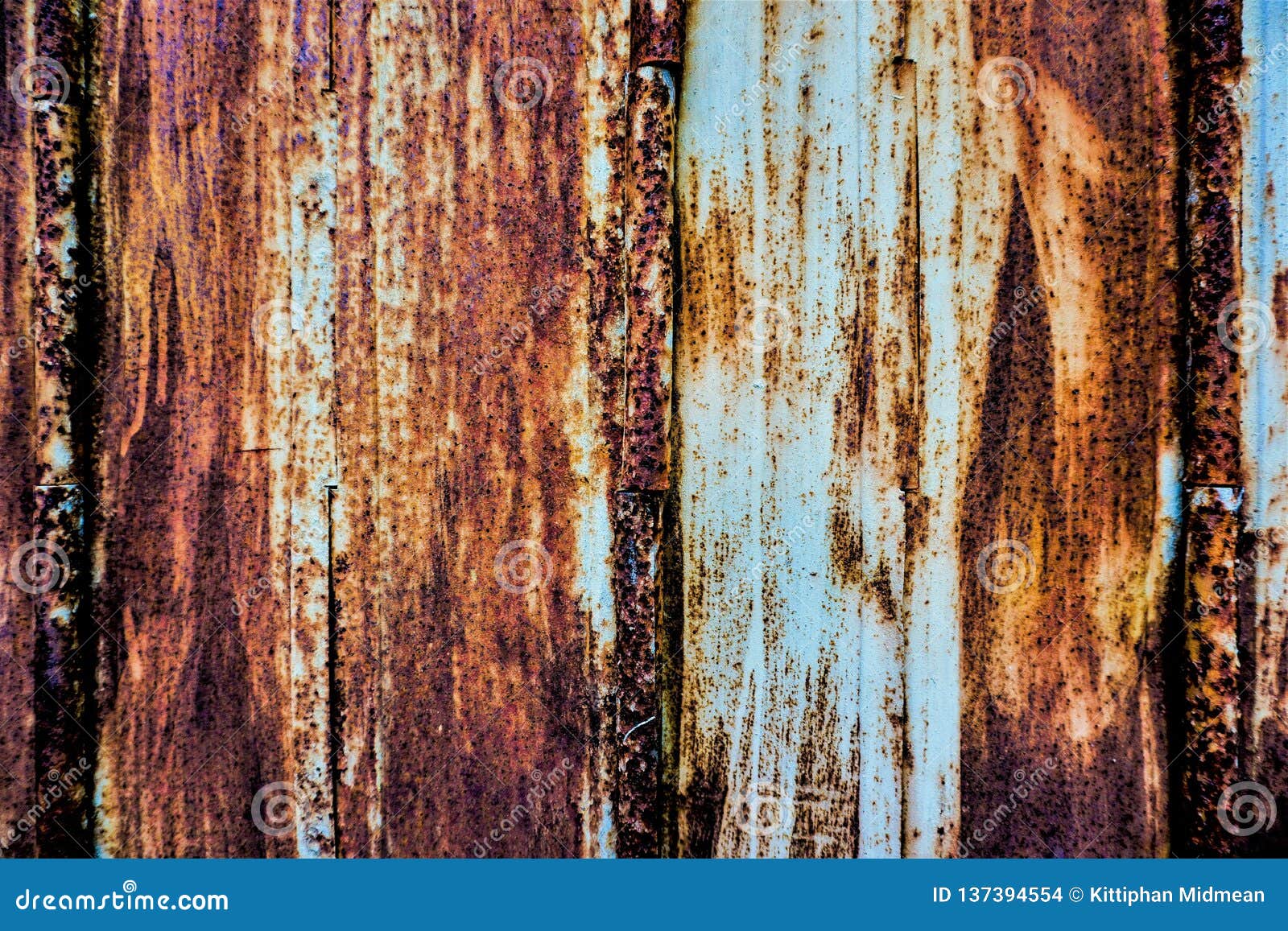 Rust Color on the Steel Door Stock Photo - Image of pattern, texture ...
