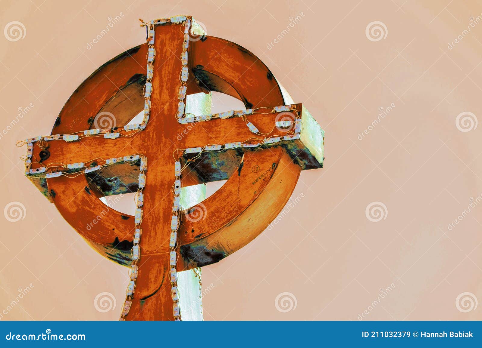 Rust Colored Celtic Cross Isolated Stock Image - Image of atonement ...