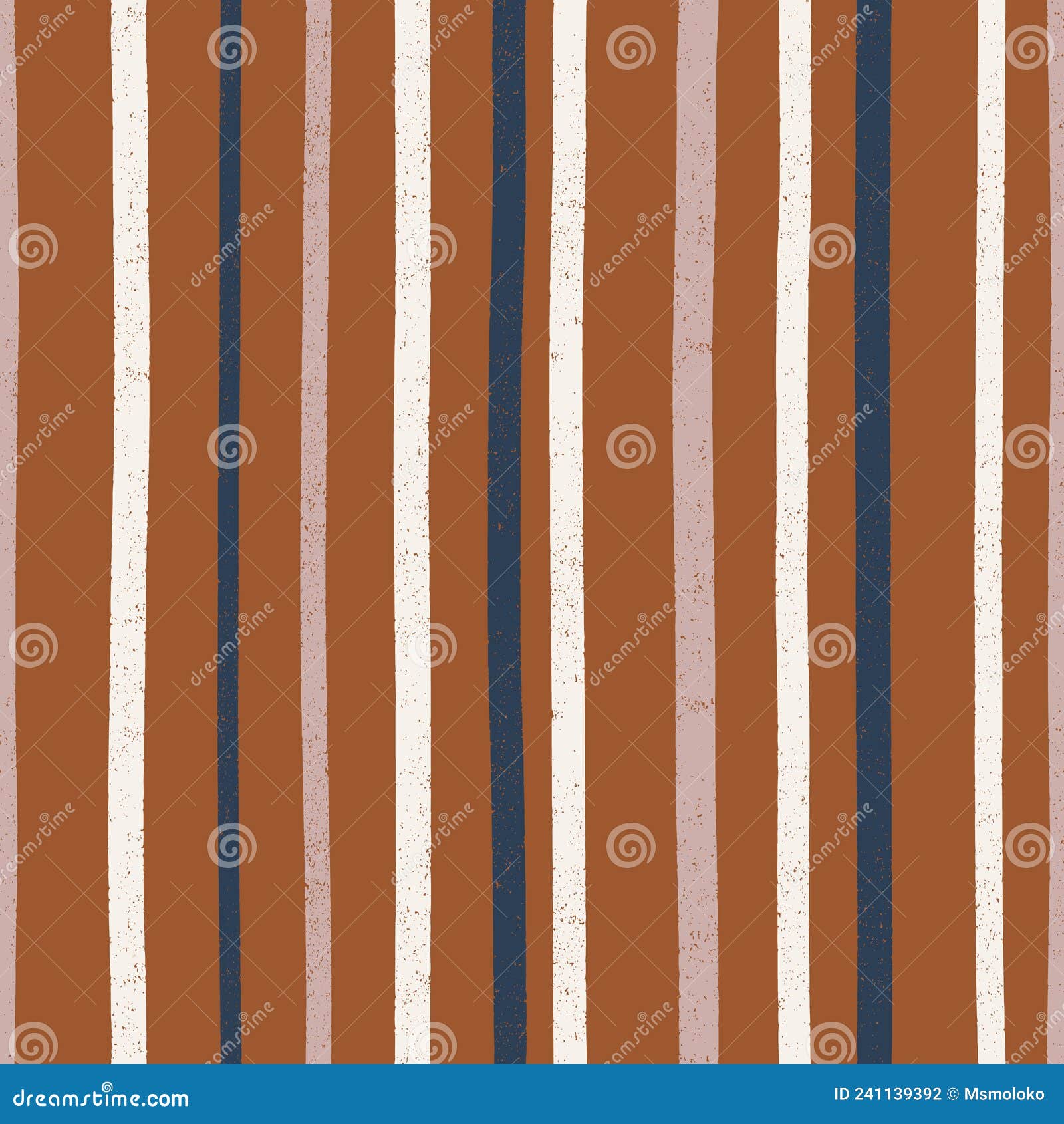 Rust Colored Irregular Artistic Seamless Stripe Pattern Stock Vector ...