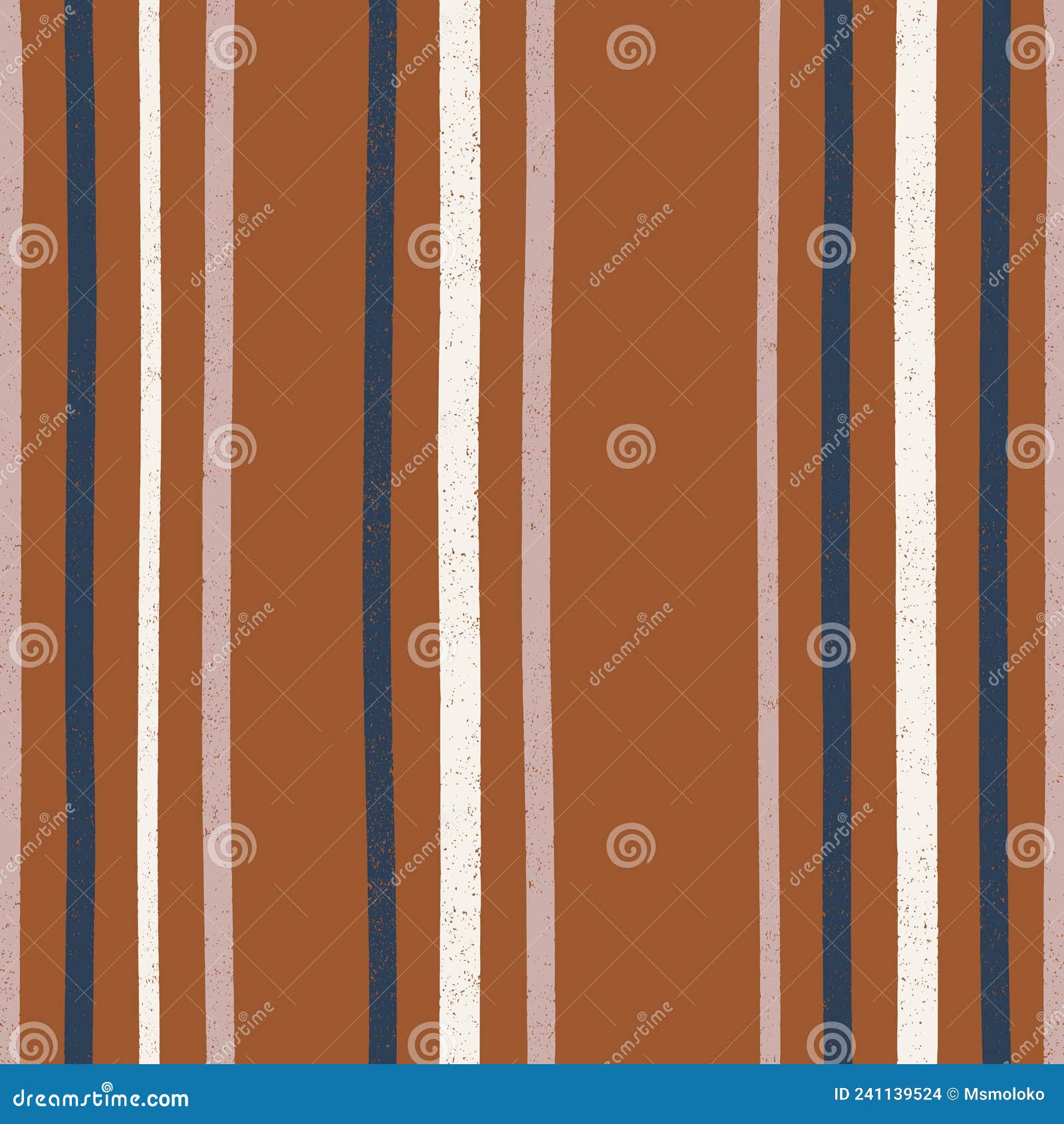 Rust Colored Irregular Artistic Seamless Stripe Pattern Stock Vector ...