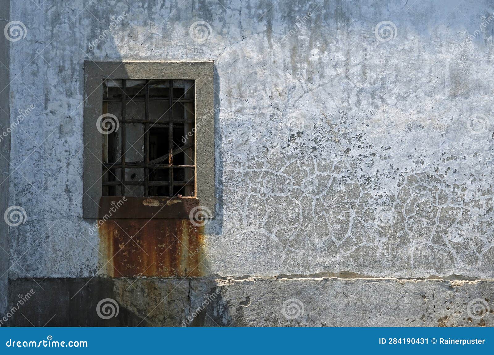 Rust Coloring a Weathered Wall Stock Image - Image of grunge, windows ...