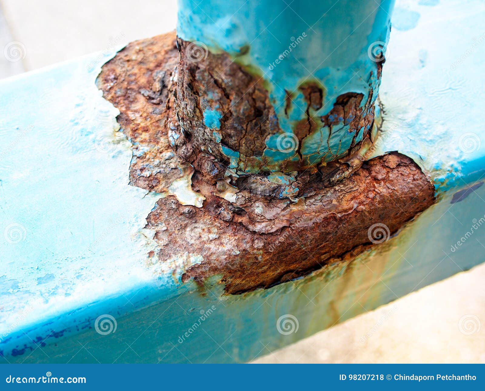 Rust and Corrosion at Weld Joint. Stock Photo - Image of rough, pole ...