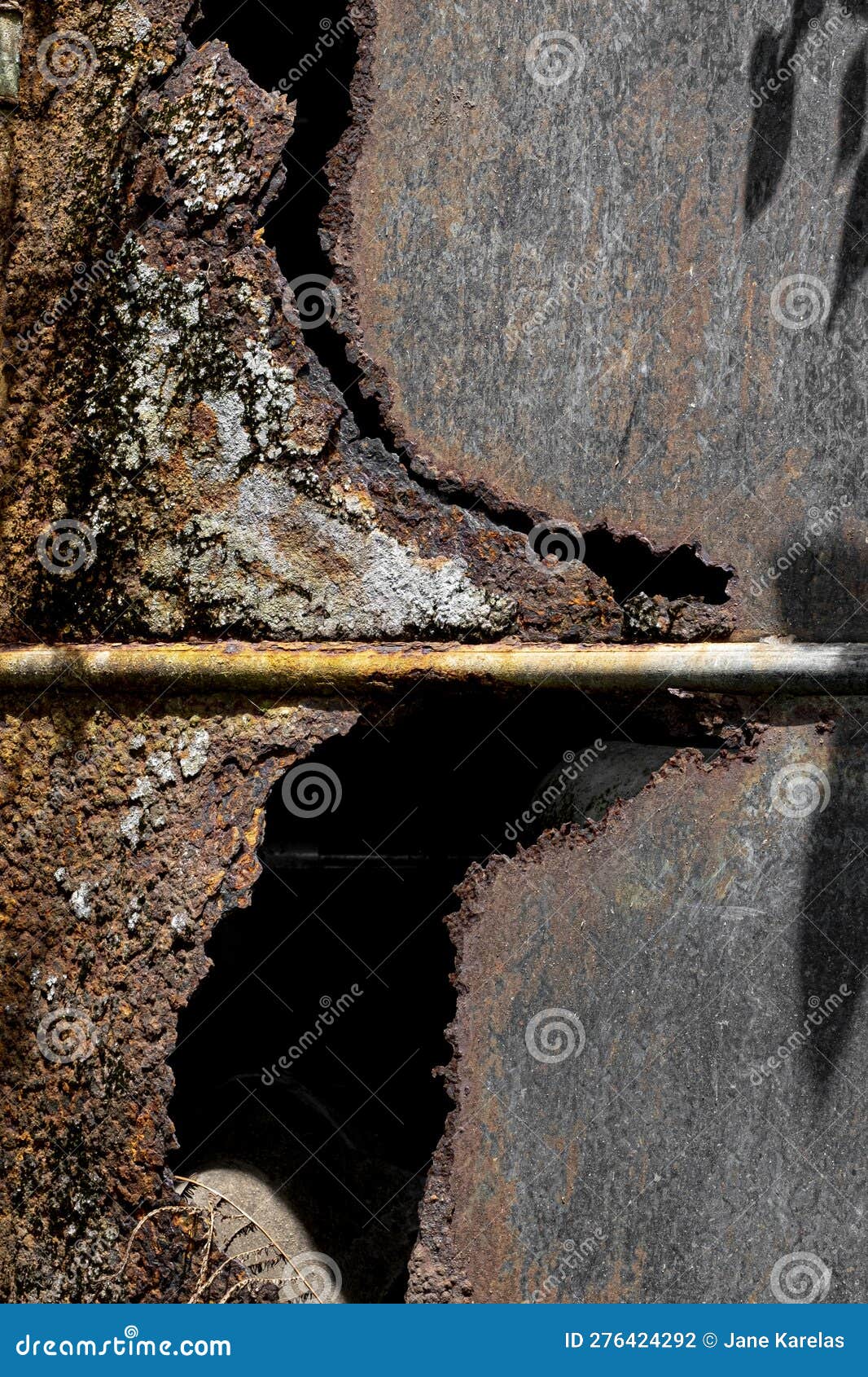 Rust Covered Metal Door Panel with Rod Background Texture Stock Photo ...