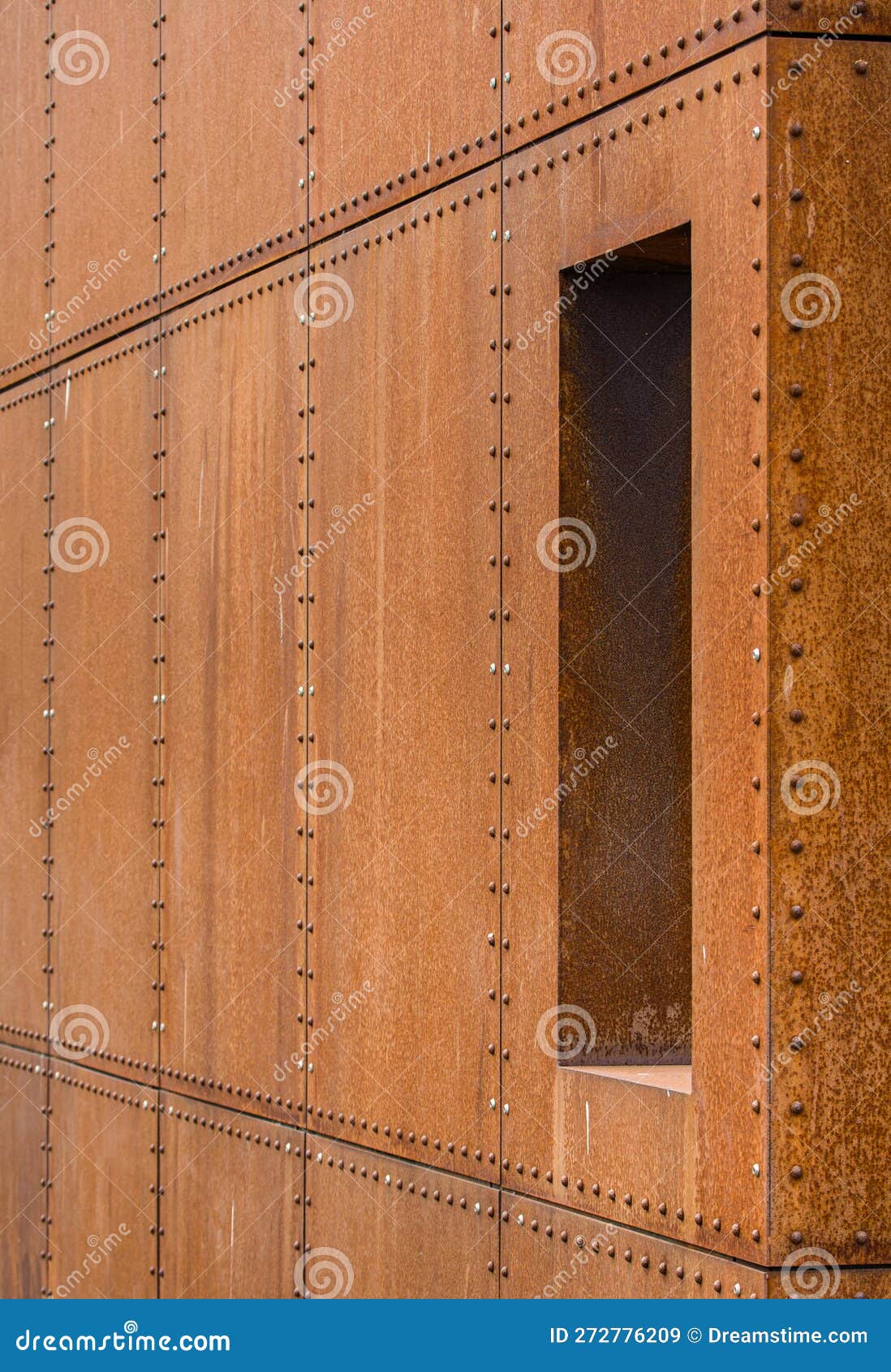 Rust Covered Wall Panels in the UK Stock Image - Image of bolt, frame ...