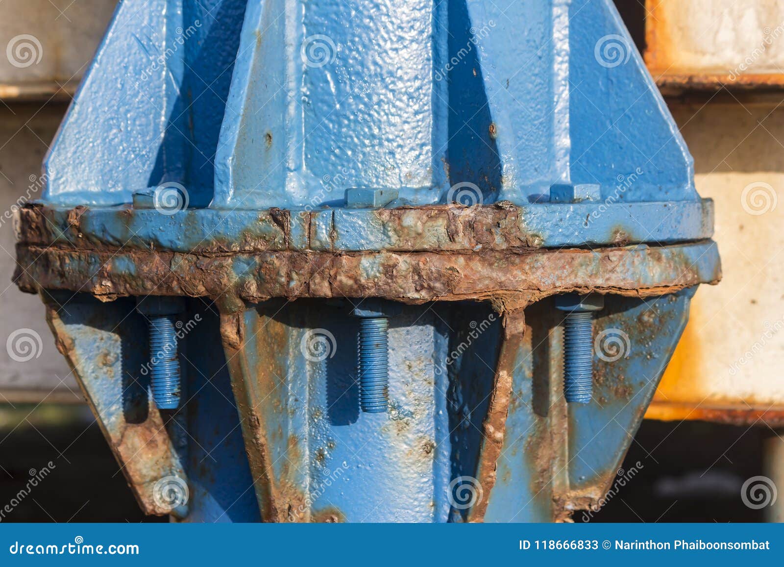Rust Damage Steel Structure Stock Image - Image of metal, cable: 118666833