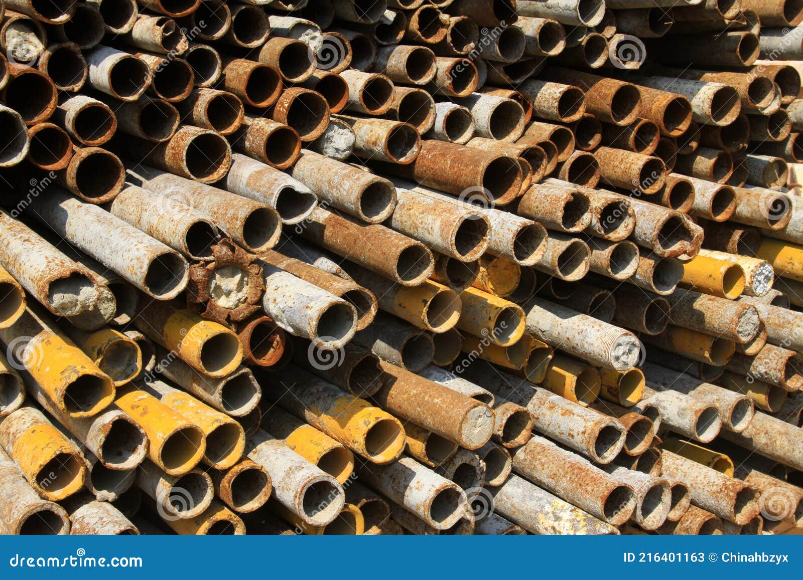 Rust Deformation Steel Pipe Stock Image - Image of materials ...