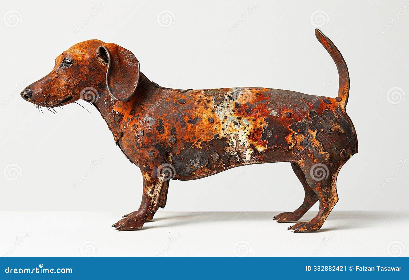 Rust Dog on Clean White Background -Generative Ai Stock Illustration ...