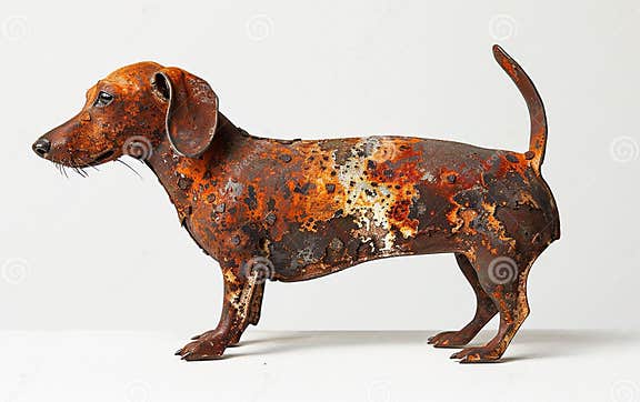 Rust Dog on Clean White Background -Generative Ai Stock Illustration ...