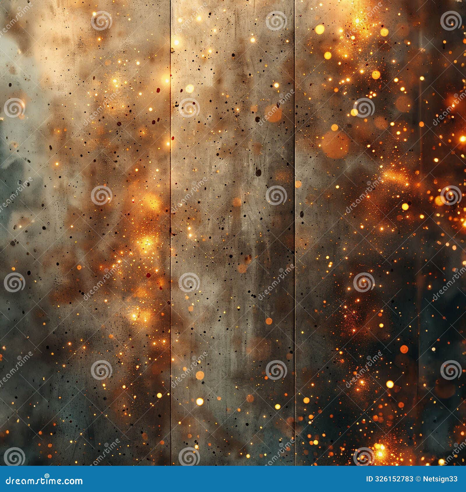 Rust and Dust: the Texture of Time - a Wall with Orange Lights Stock ...