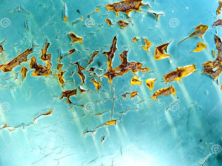 Rust and Erosion of Metal Surface by Rain Wate Stock Photo - Image of ...