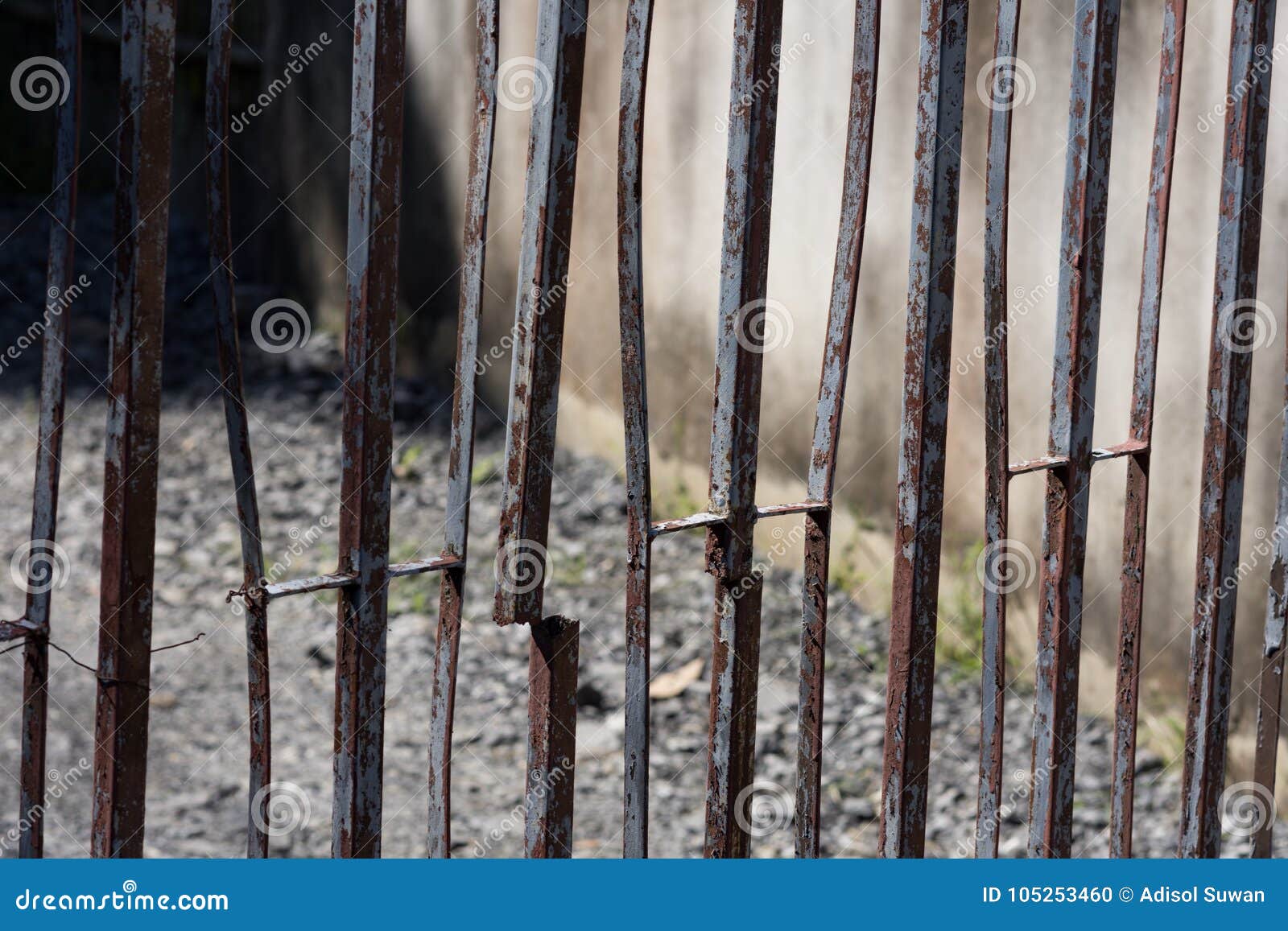 The rust fence stock photo. Image of home, rust, fence - 105253460