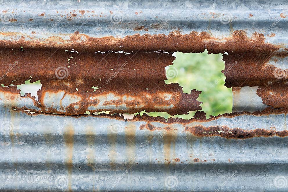 Rust on galvanized sheet stock photo. Image of metal - 45790712