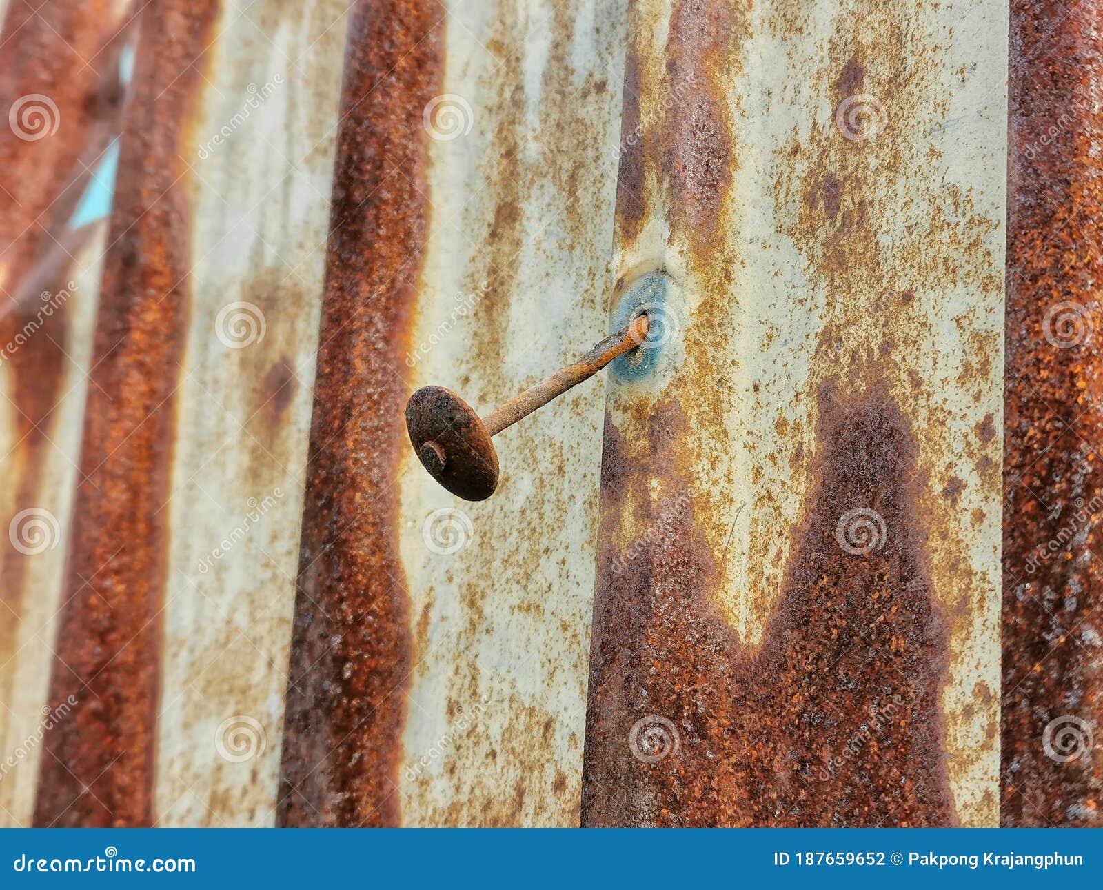 Rust on the Gate Became a Beautiful Surface. Stock Photo - Image of ...