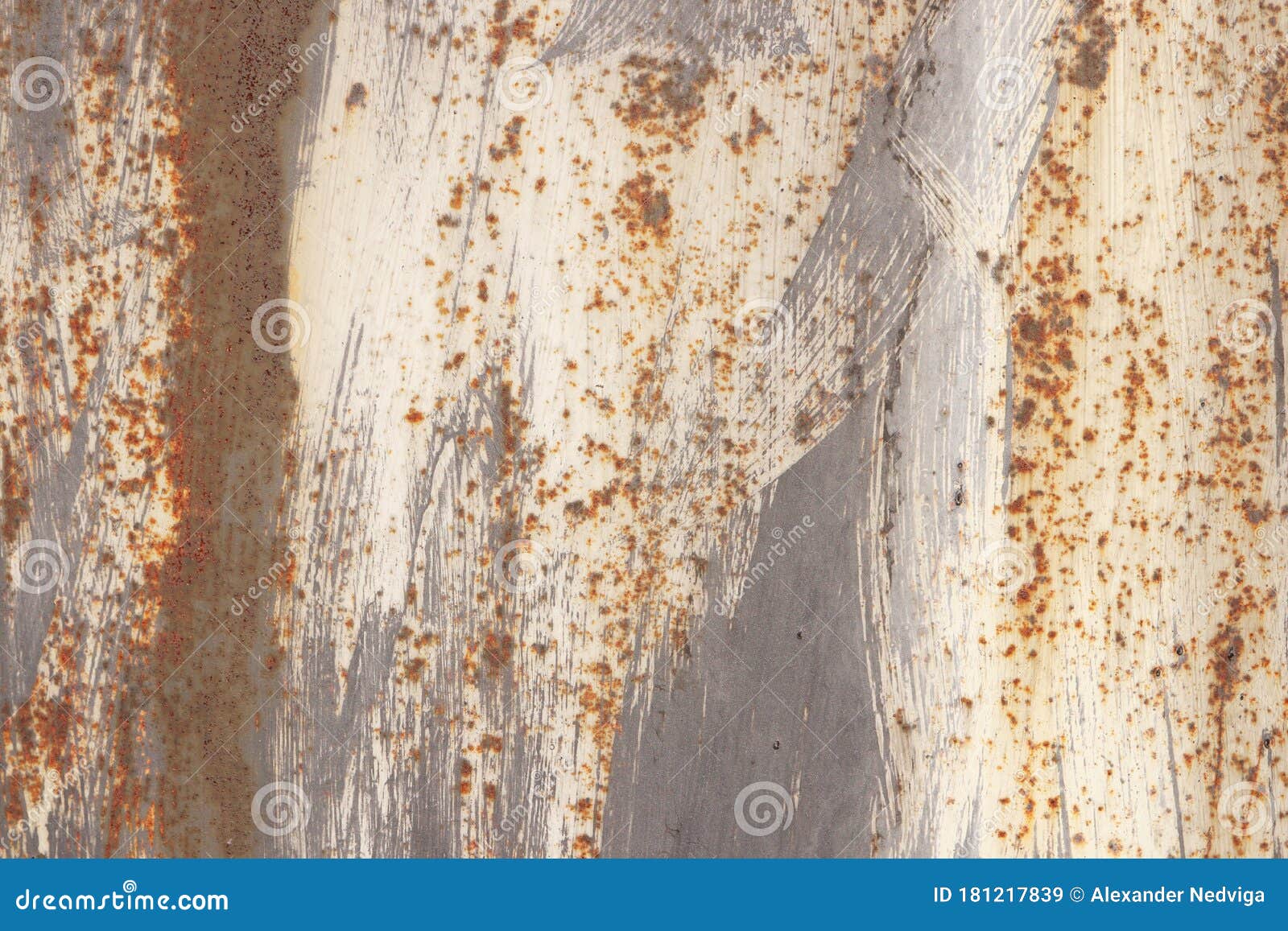 Rust Gray White Painted Wall Texture Stock Image - Image of metallic ...