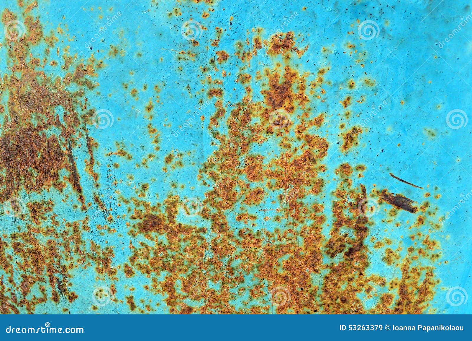 Rust and Grunge Aqua Blue Metal Surface Texture Stock Image - Image of ...