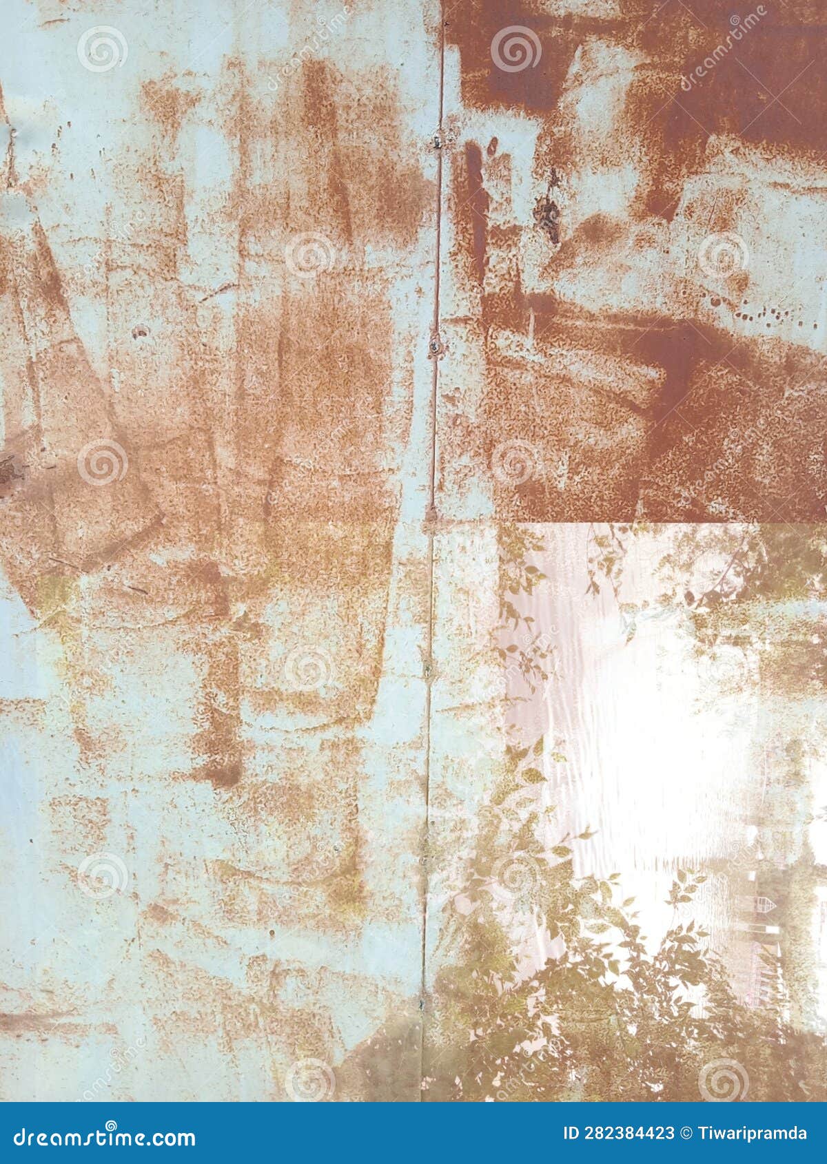 Iron Gate Sky Blue Brown Rust Grunge Leaf Shadow Texture Background ...