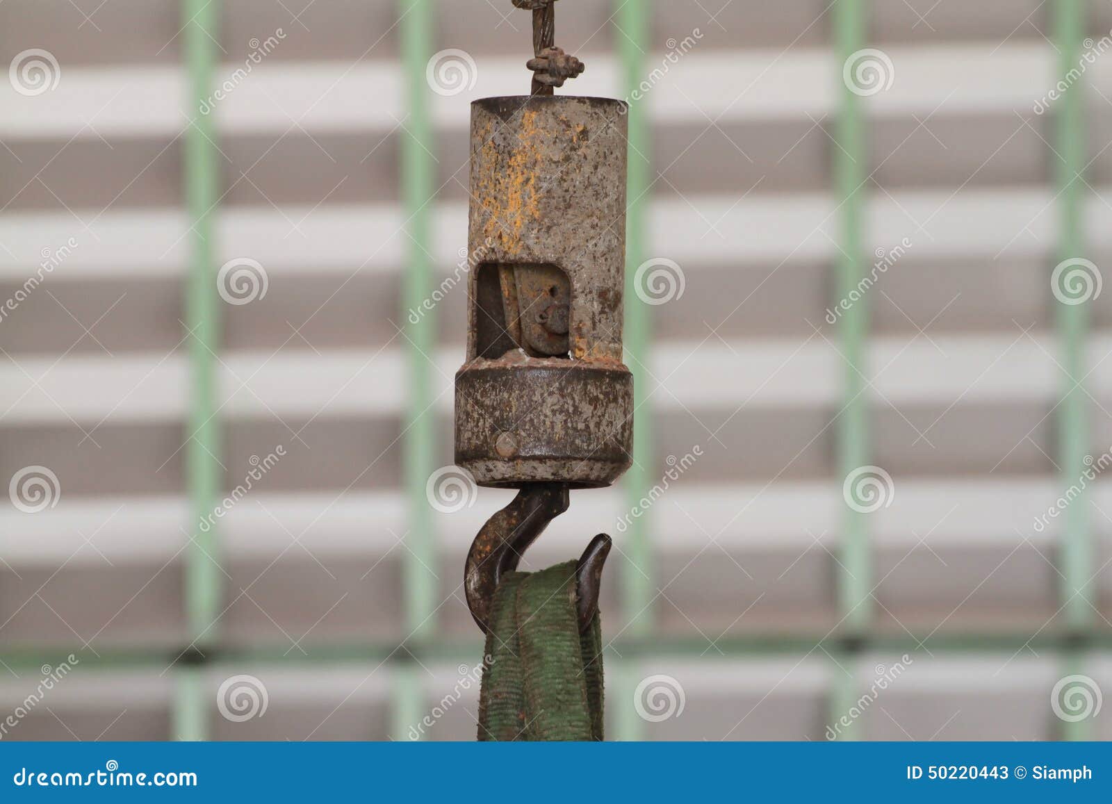 Rust Hook with Belt in Factory Stock Image - Image of crane ...