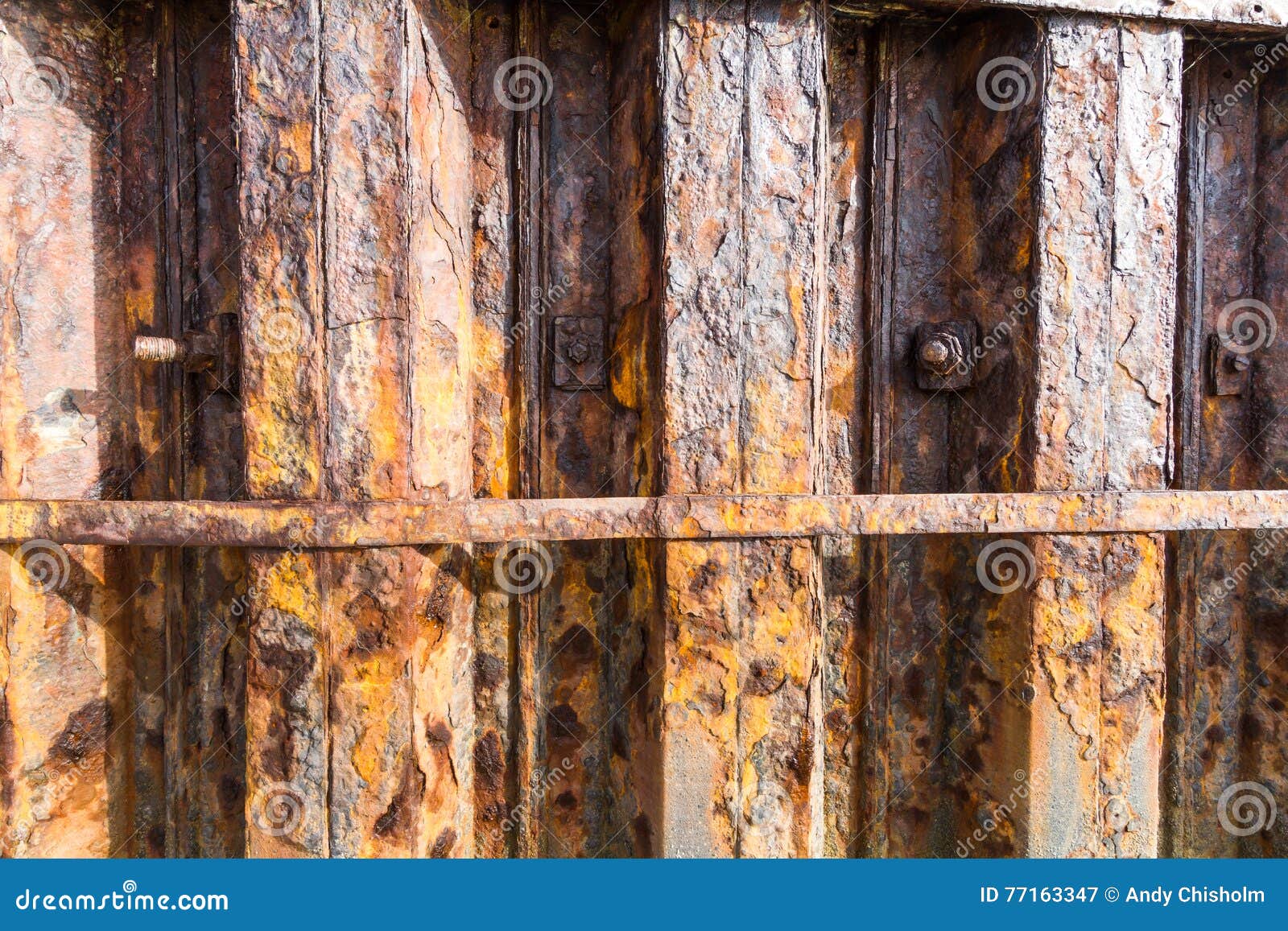 Rust Iron Girders Forming Part Harbour Wall Stock Photos - Free ...
