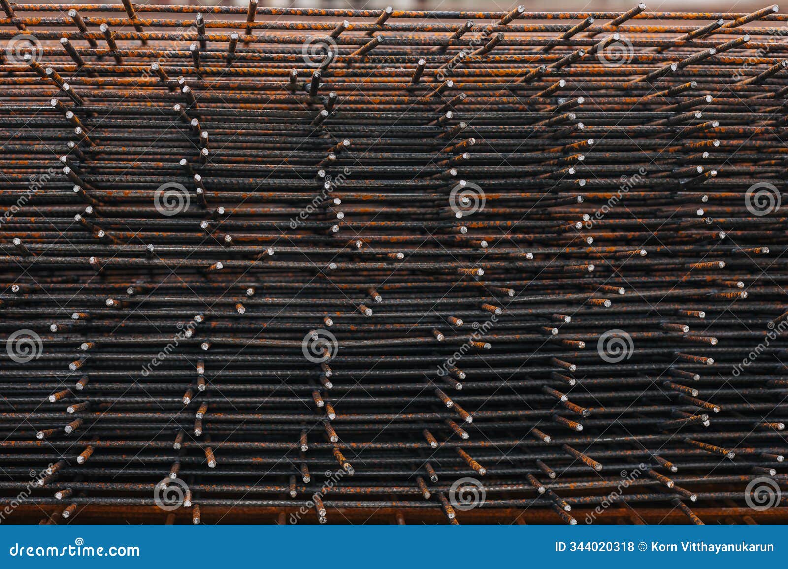 Rust Iron Grate Concrete Pavement, Cement Wall Reinforcement Steel ...