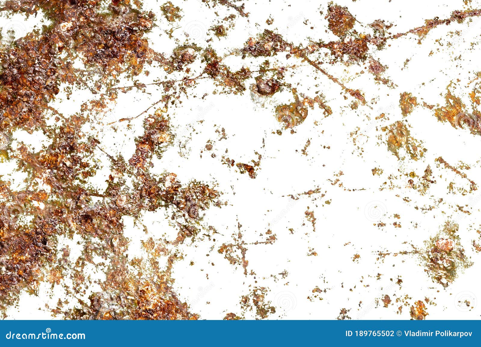Rust Isolated on a White Background. Texture for the Designer Stock ...