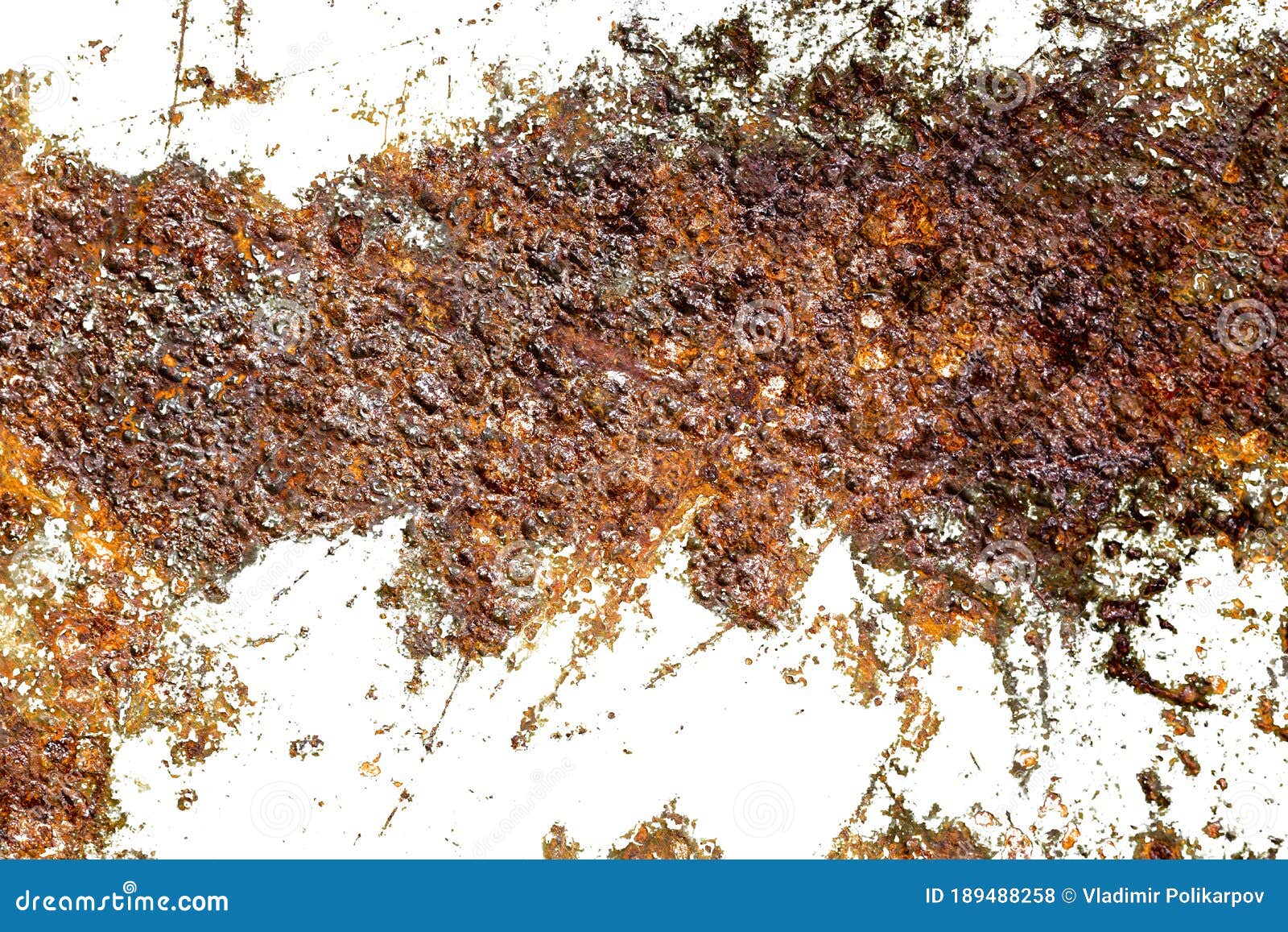 Rust Isolated on a White Background. Texture for the Designer Stock ...