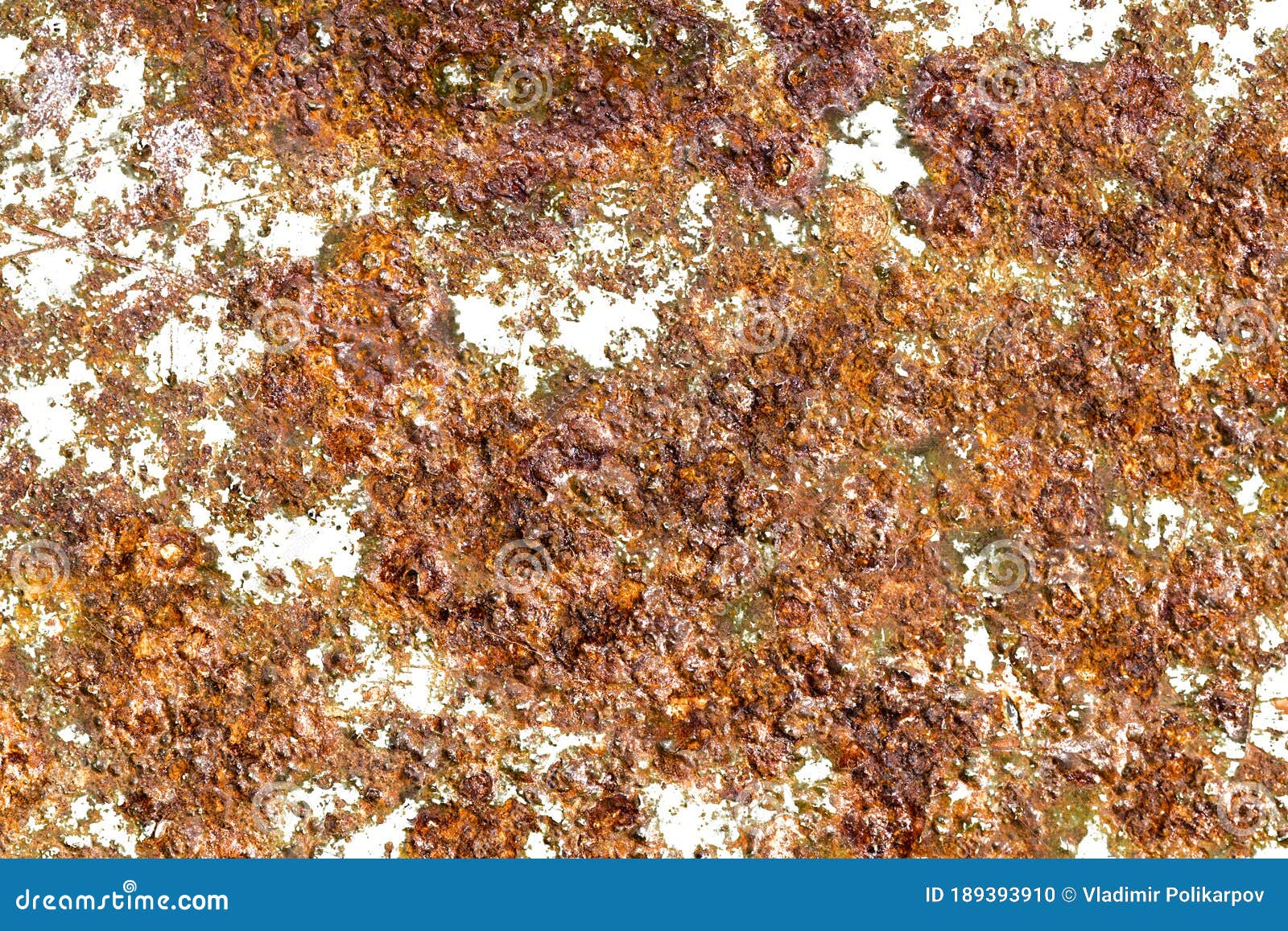 Rust Isolated on a White Background. Texture for the Designer Stock ...