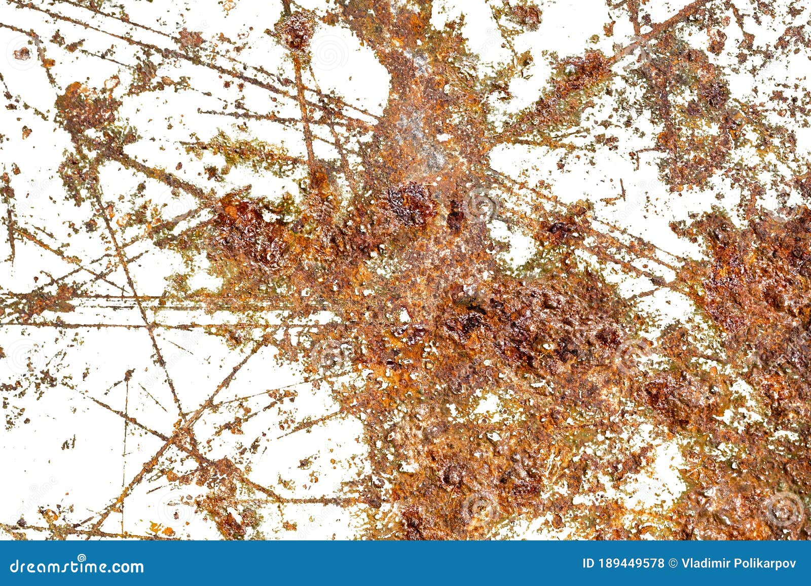 Rust Isolated on a White Background. Texture for the Designer Stock ...