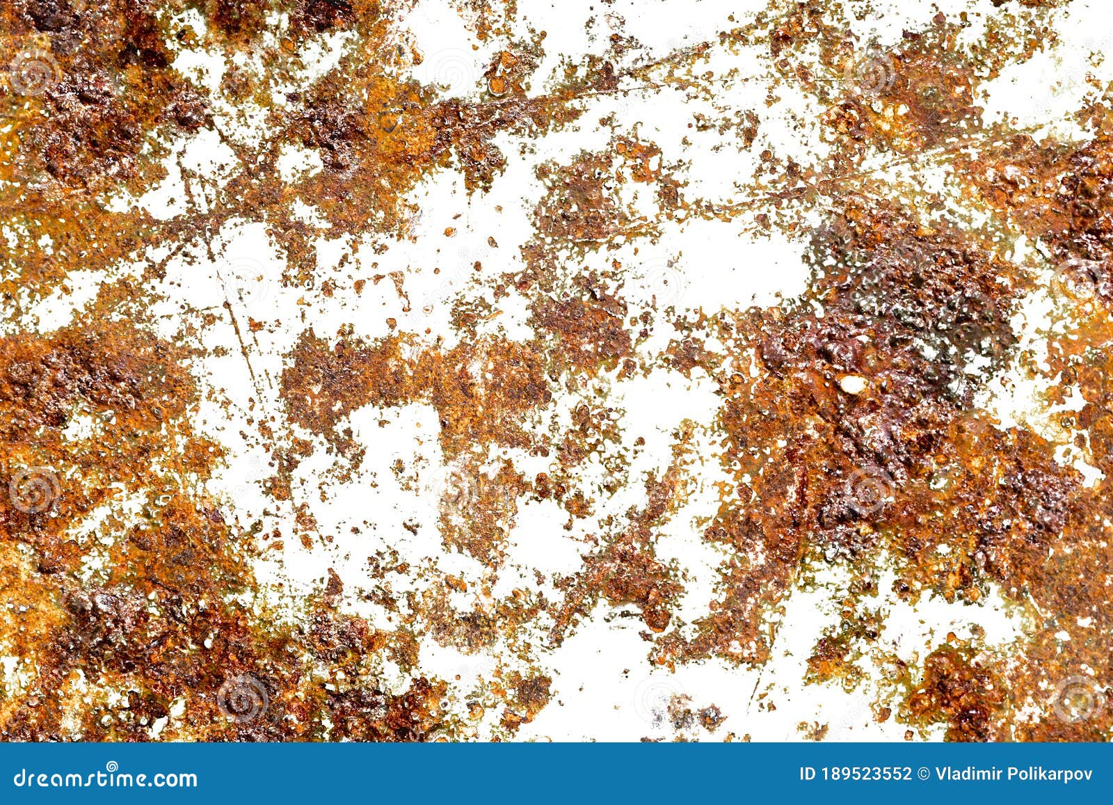 Rust Isolated on a White Background. Texture for the Designer Stock ...