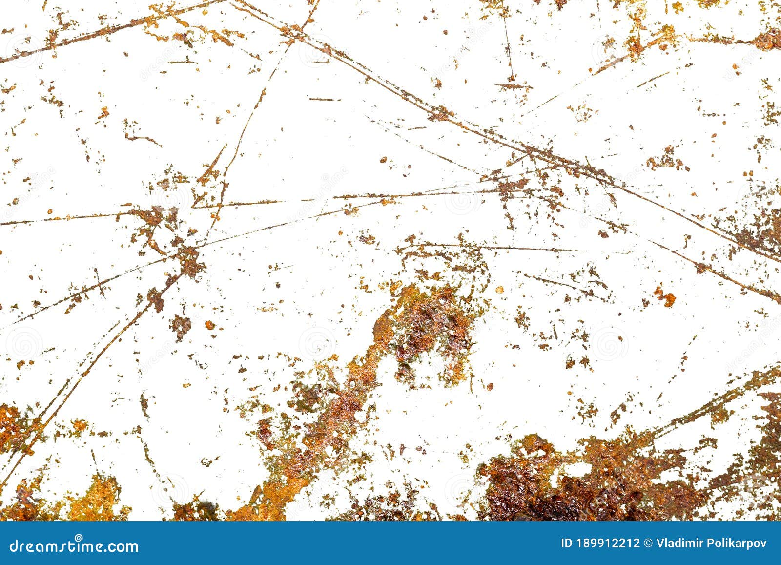 Rust Isolated on a White Background. Texture for the Designer Stock ...