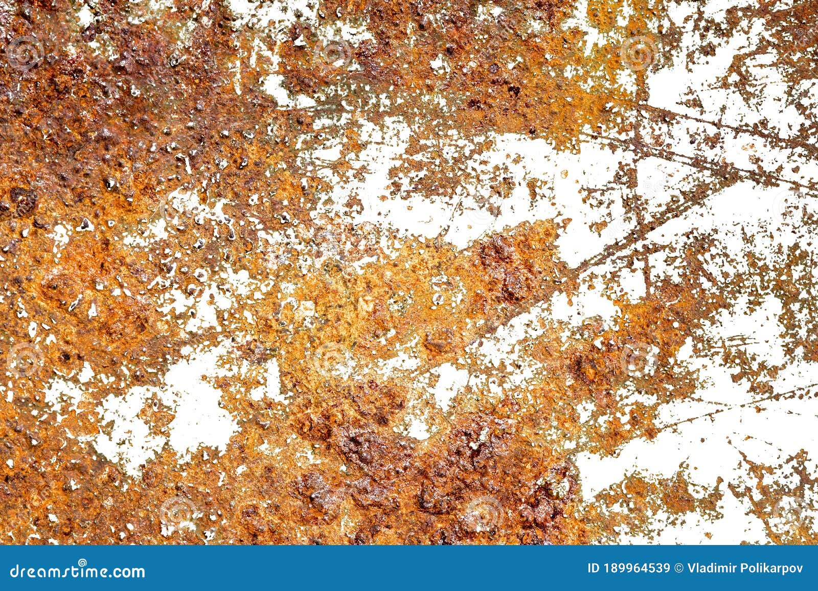 Rust Isolated on a White Background. Texture for the Designer Stock ...