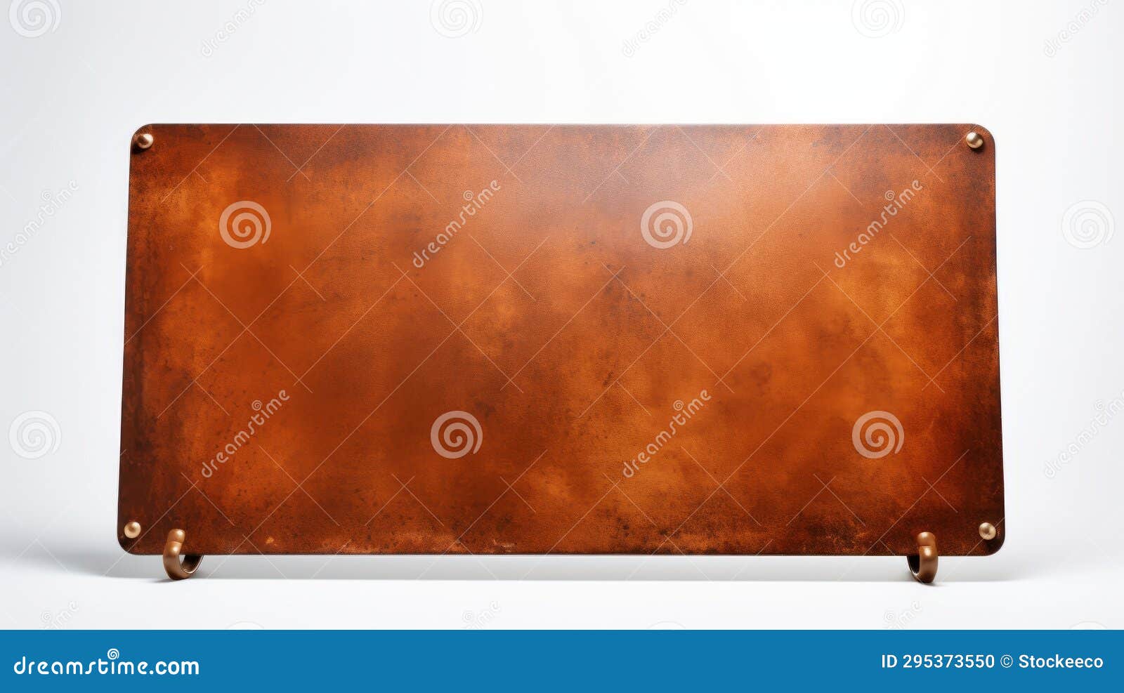 Rust Leather Rectangular Display Mockup with Copper Surface Stock ...