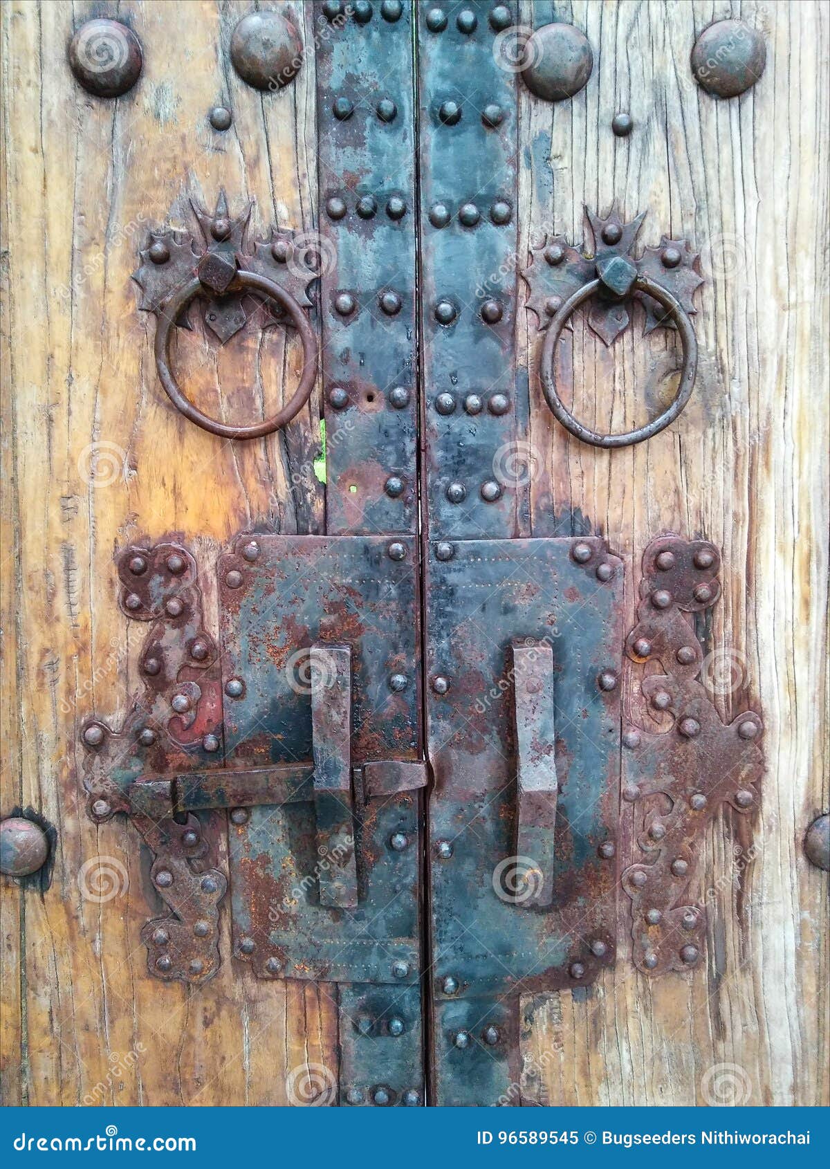 Rust lock in use stock image. Image of rings, rusty, door - 96589545