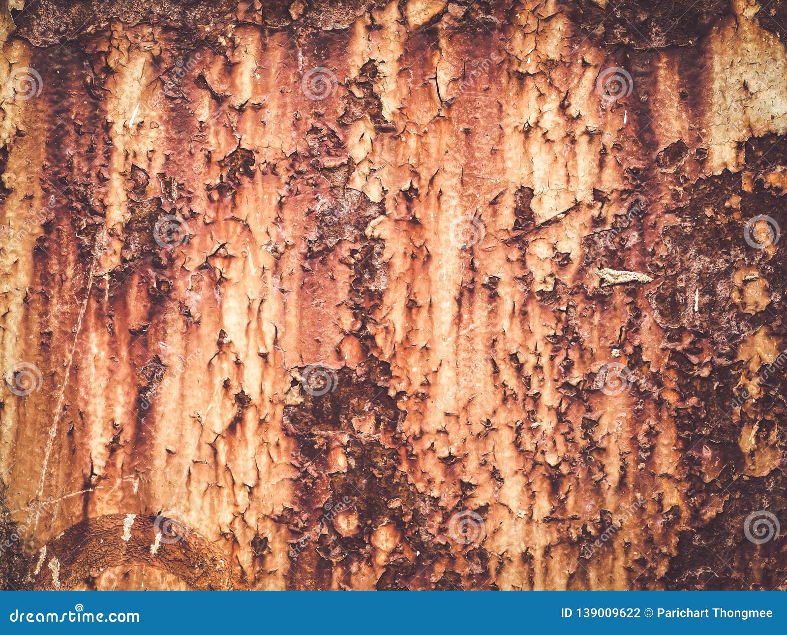 Rust Metal Decayed Crumpled Sheet Wide Background. Weathered Iron Rusty ...