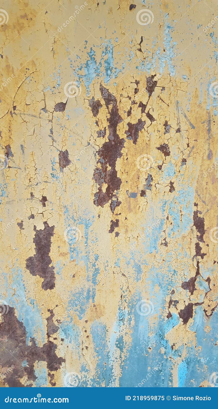Rust on a Metal Door Formed by Time Stock Image - Image of textured ...