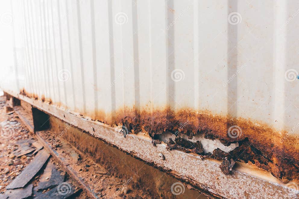 Rust Metal from Shipping Container Stock Photo - Image of iron, paint ...