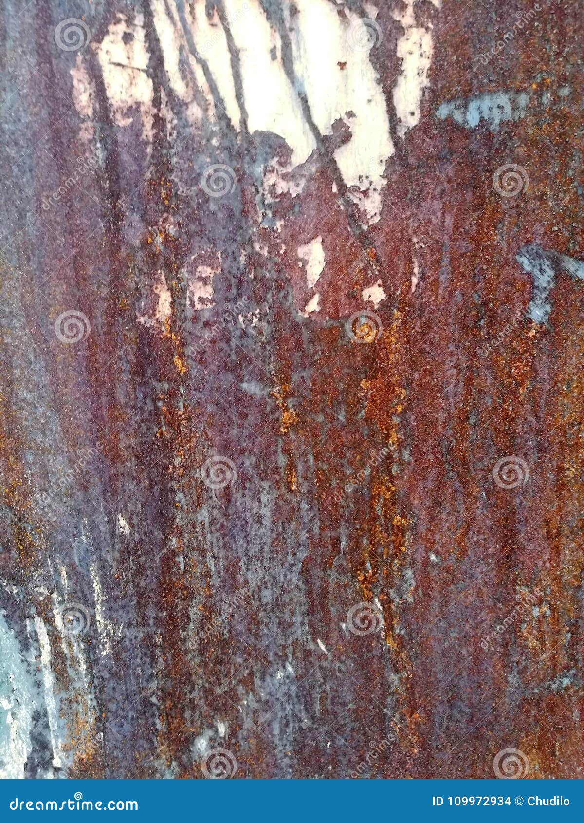 Rust on Metal Surface Covered with Paint Stock Photo - Image of effect ...