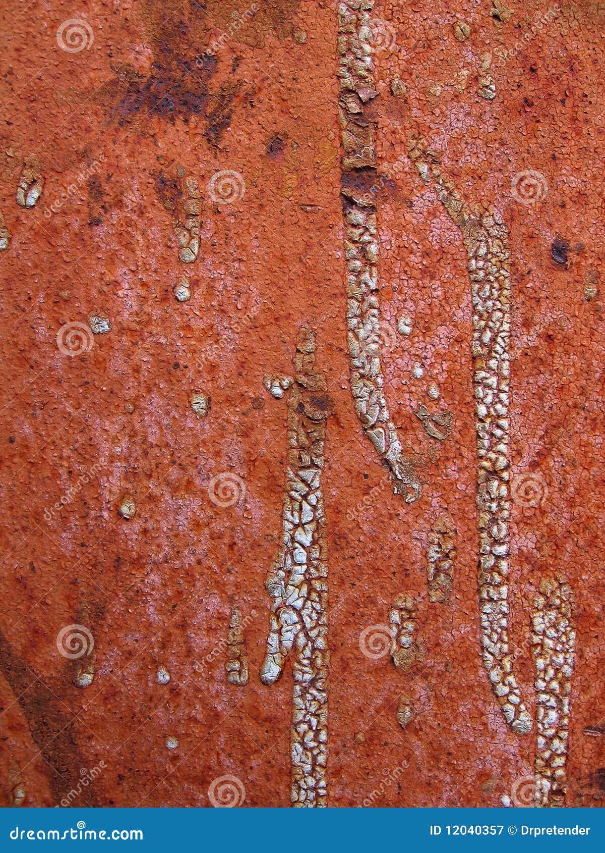 Rust Metal Surface with Paint Stock Image - Image of faded, paint: 12040357