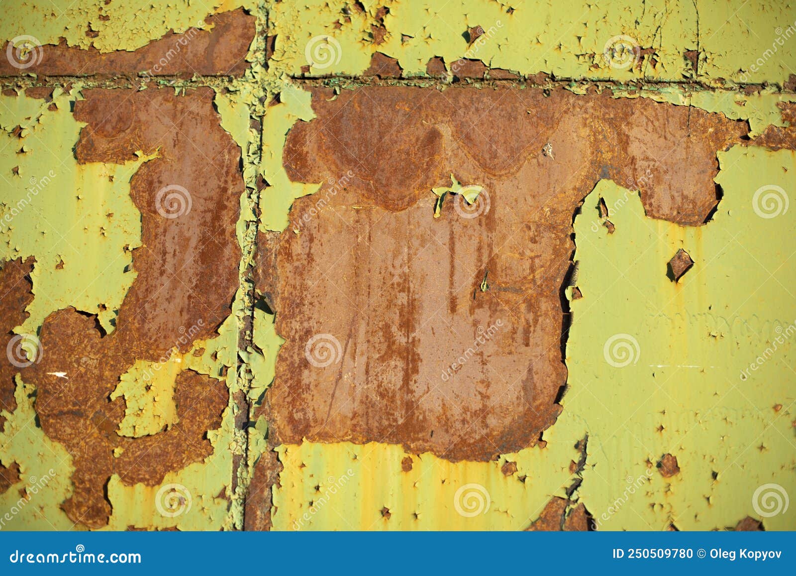 Rust on Metal. Texture of Old Paint is Green Stock Photo - Image of ...