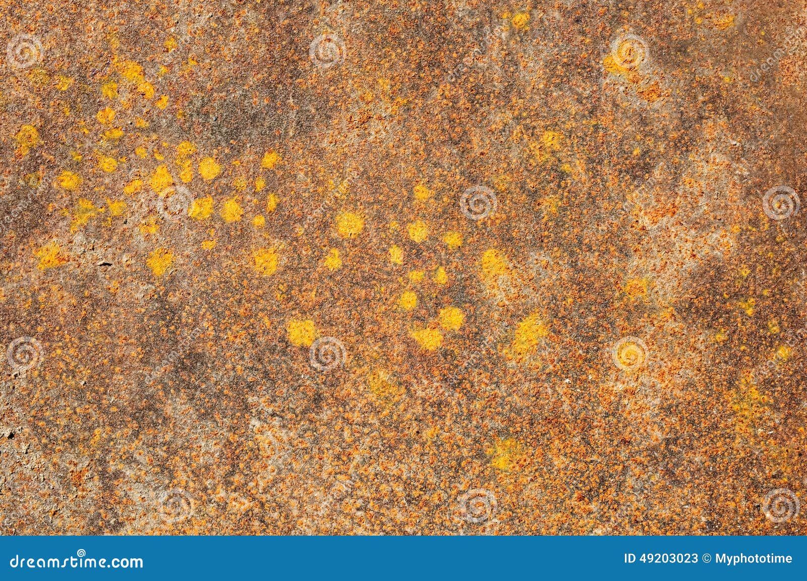 Rust on the Metals, with Paint Residues Stock Image - Image of ...